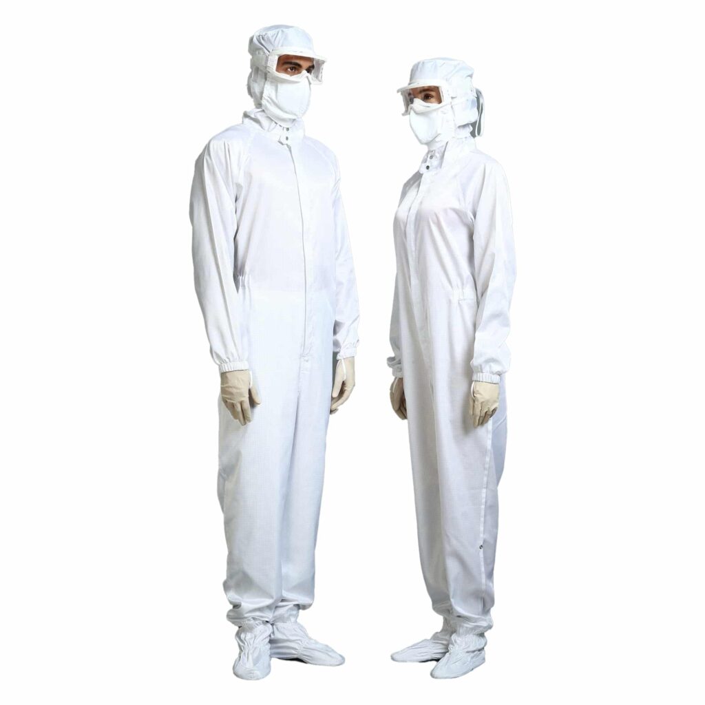 Autoclavable ESD Coverall Cleanroom Jumpsuit W/ Hood and Socks