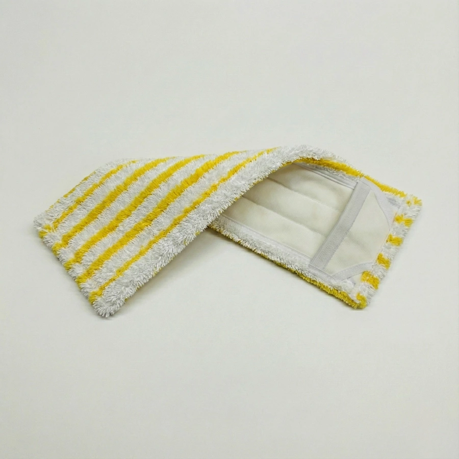 ISO 5 Microfiber Stripe Cleanroom Mop Pad Yellow | CMP-RUS-008-YELLOW ...